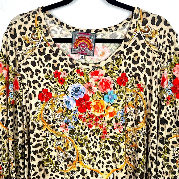 Johnny Was | Tops | Nwt Johnny Was Animal Cheetah 34 Blouson Sleeve Top ...